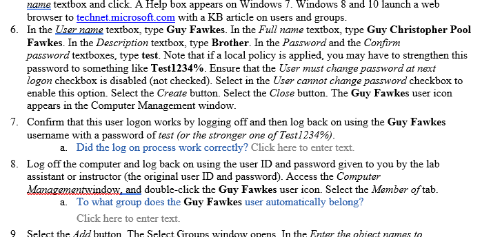 name textbox and click. A Help box appears on Windows | Chegg.com