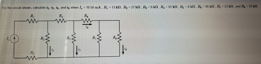 Solved For the circuit shown, calculate iz is, is, and is | Chegg.com