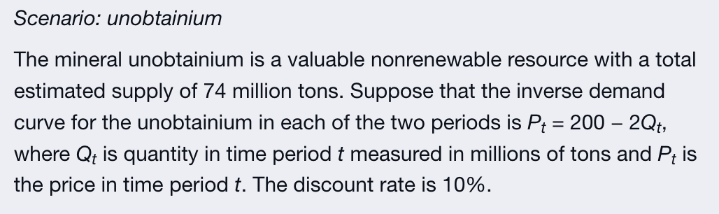 Scenario: unobtainium The mineral unobtainium is a | Chegg.com