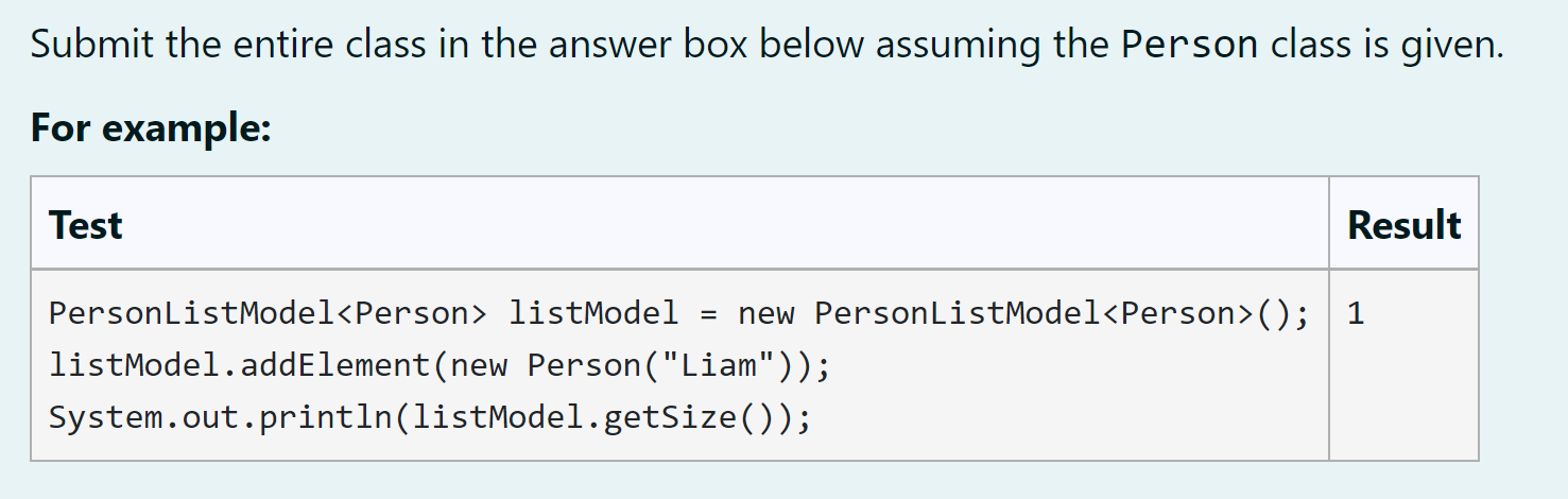 Solved Consider the following class definition: class Person | Chegg.com