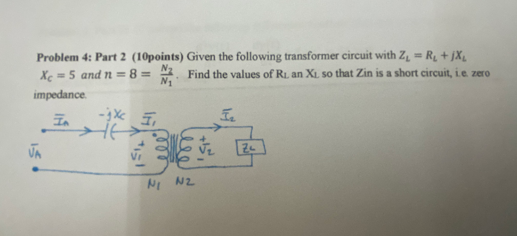 Solved Problem 4: Part 2 (10points) Given the following | Chegg.com
