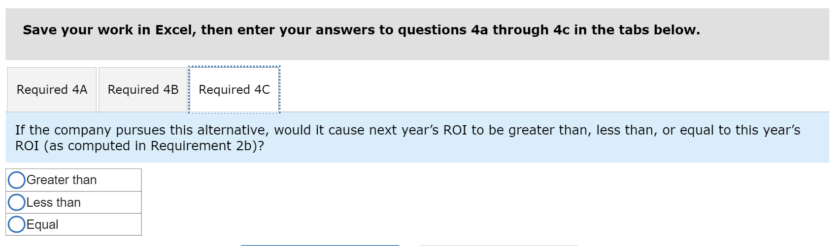 Solved Excel Analytics 11-01 (Static) Return on Investment | Chegg.com