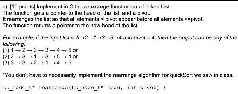 Solved Problem 2 [25 points] A node in a linked list of ints | Chegg.com