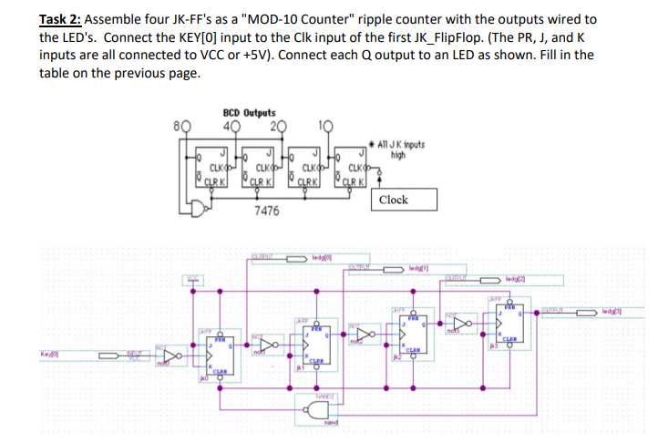 Solved Task 1 Connect The Key O Input To The Clk Input Of 