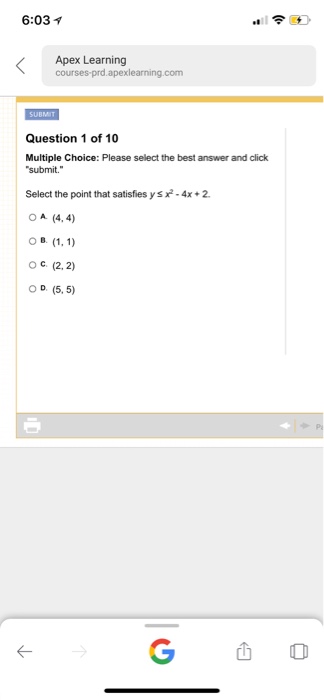 Solved 6:03イ Apex Learning courses-prd.apexlearning.com | Chegg.com