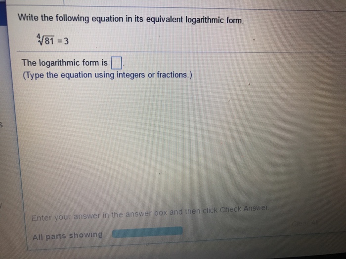 Solved Write the following equation in its equivalent | Chegg.com