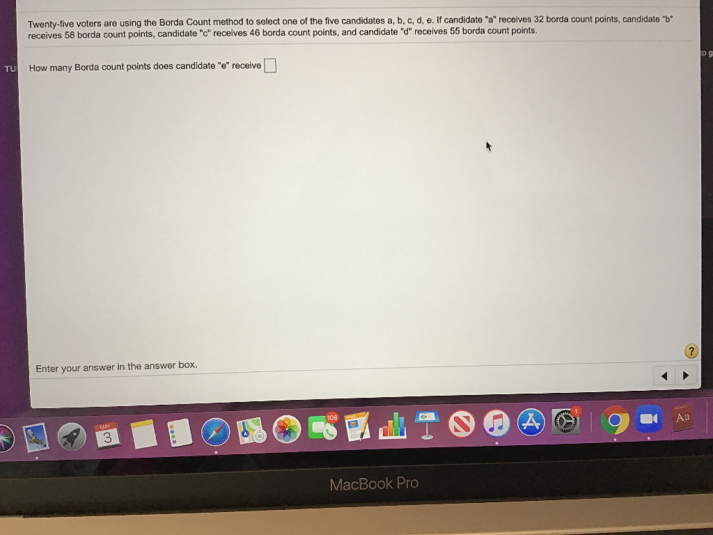 Solved Twenty-five voters are using the Borda Count method | Chegg.com