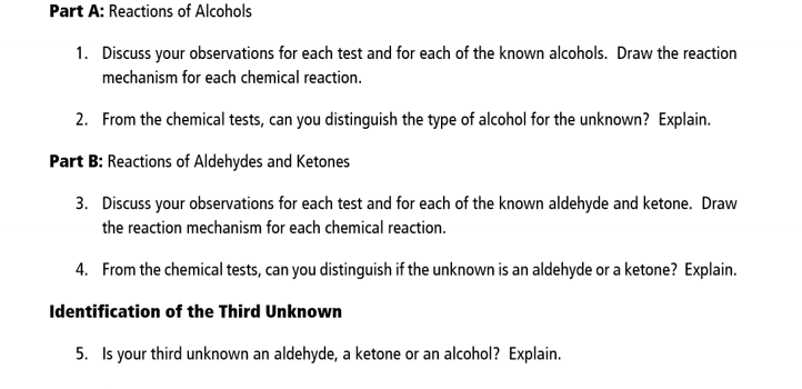 Solved Identification of Unknowns 3 and 4 Table 3: | Chegg.com