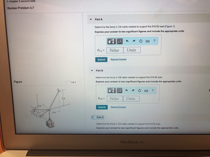 Solved 《 chapter 3 second sets Review Problem 3.7 Part A | Chegg.com