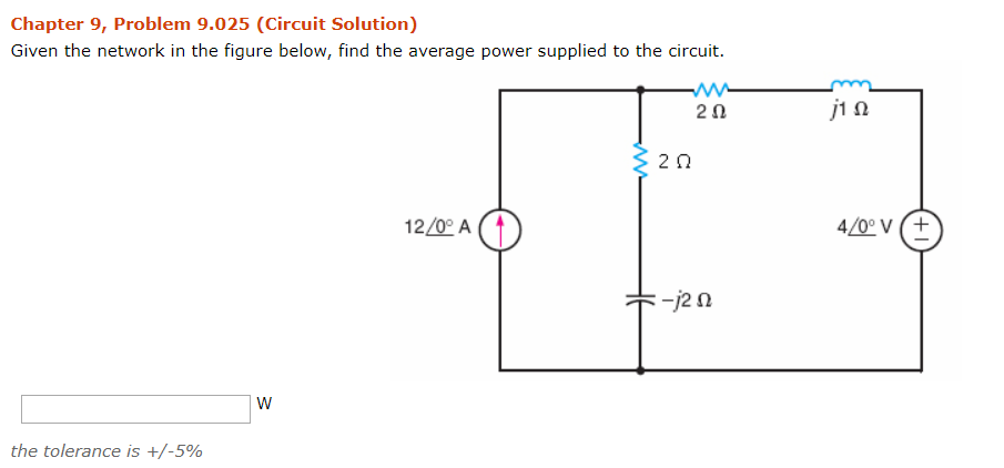 Solved Chapter 9, Problem 9.025 (Circuit Solution) Given the | Chegg.com