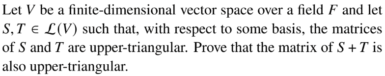 Solved Let V be a finite-dimensional vector space over a | Chegg.com