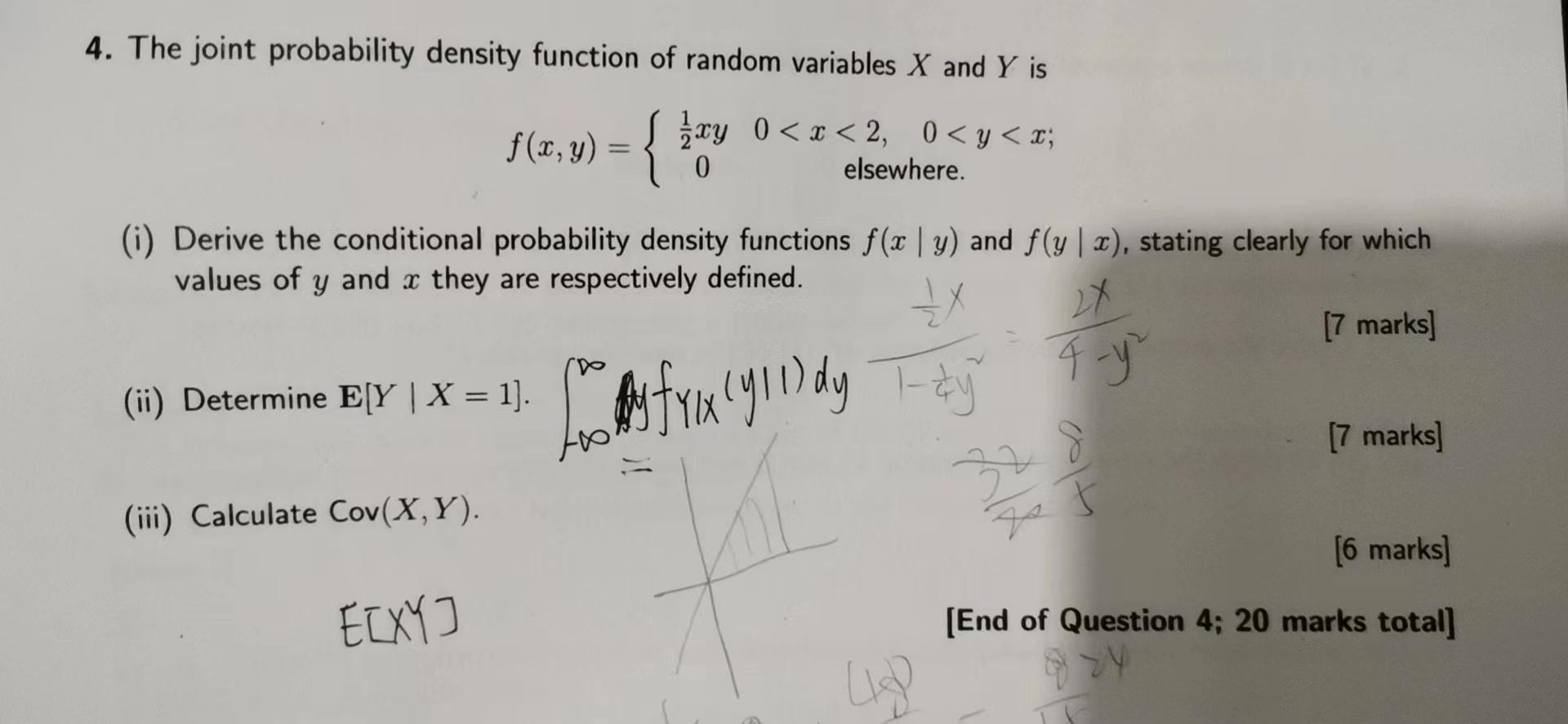 Solved 4. The joint probability density function of random | Chegg.com
