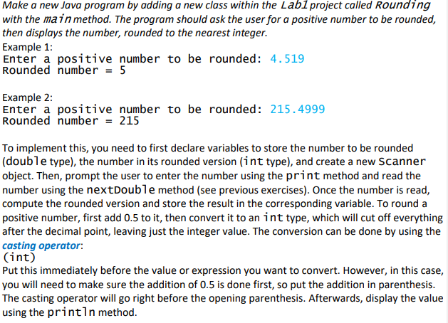 Solved Make a new Java program by adding a new class within | Chegg.com