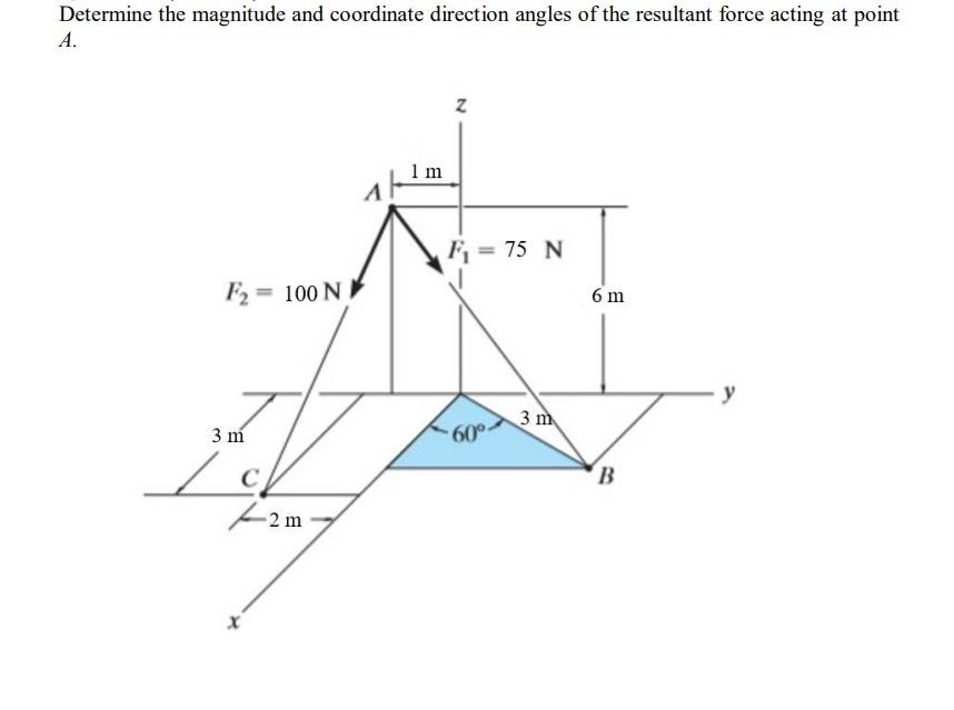 Solved Determine The Magnitude And Coordinate Direction