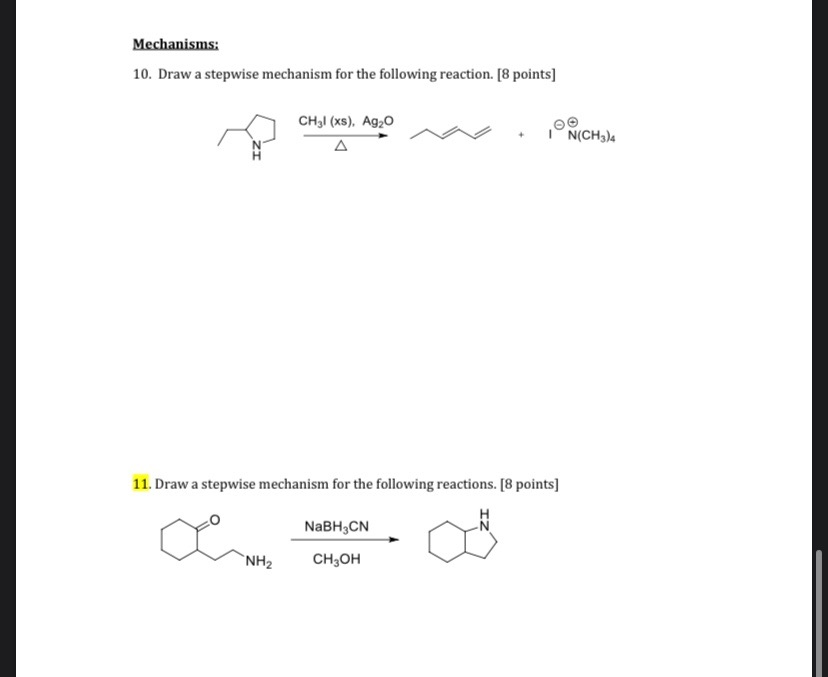 Solved Mechanisms: 10. Draw a stepwise mechanism for the | Chegg.com