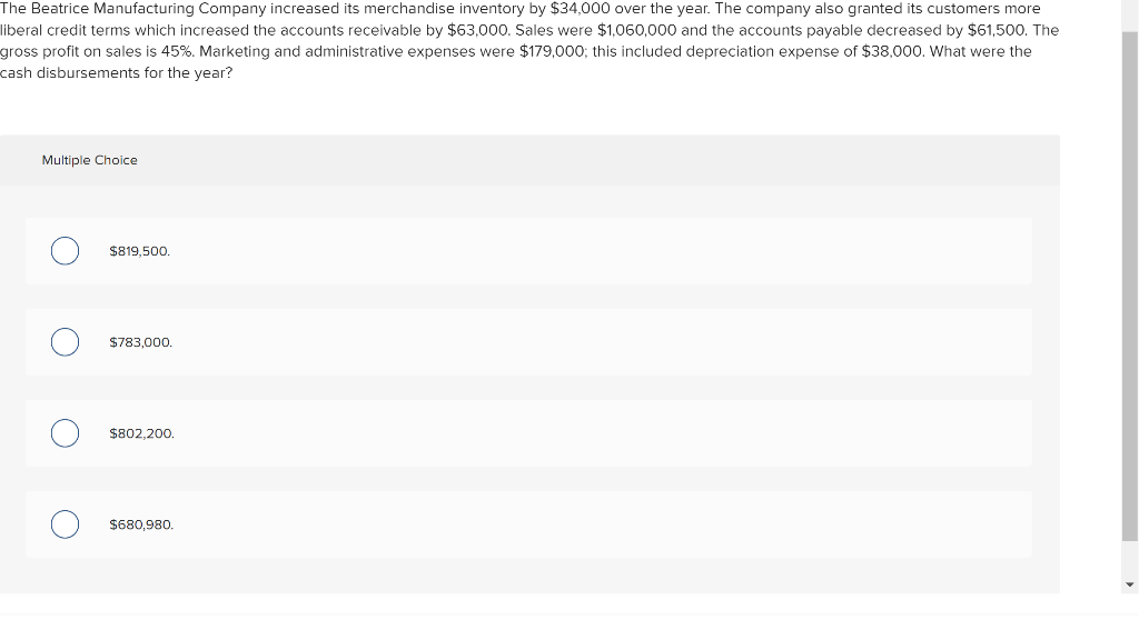 Solved The Beatrice Manufacturing Company increased its | Chegg.com