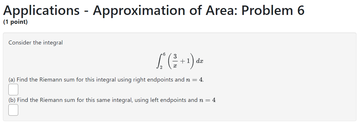Solved Applications - Approximation of Area: Problem 6 (1 | Chegg.com