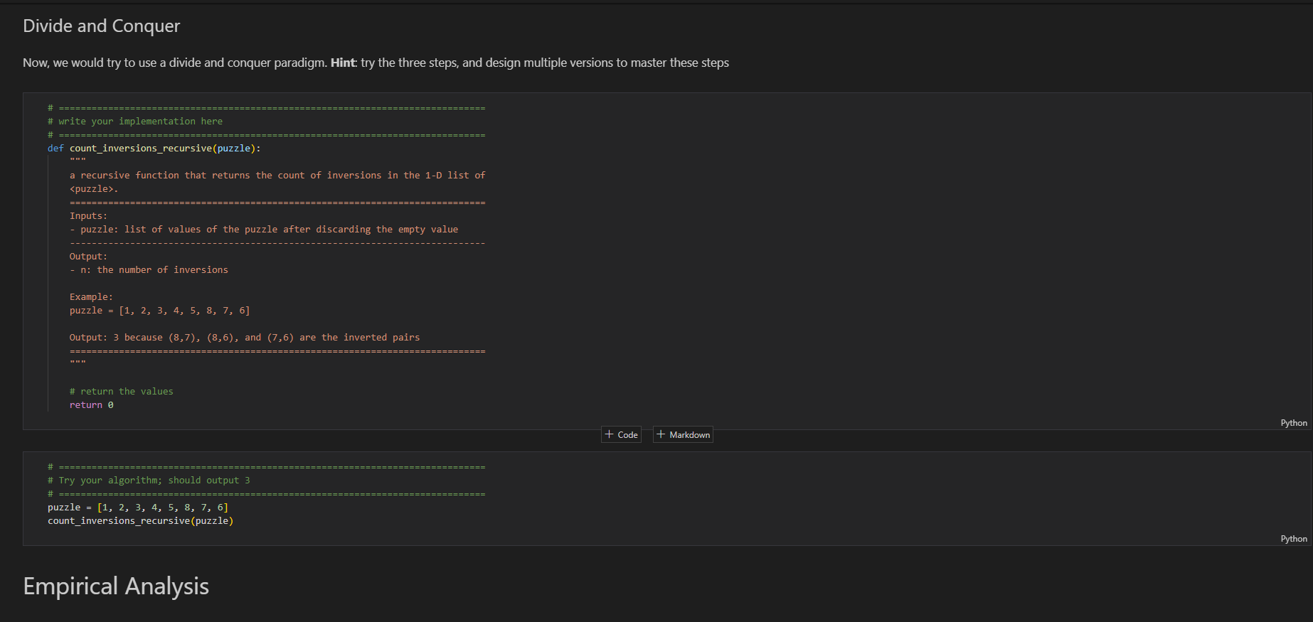 Solved in python please send the algorithm's code by using | Chegg.com