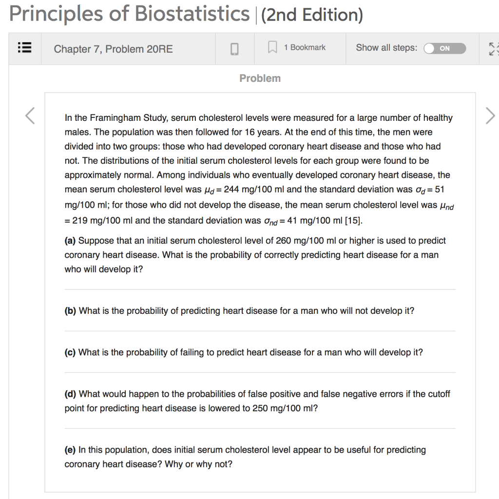Solved Principles of Biostatistics |(2nd Edition) Chapter 7, | Chegg.com