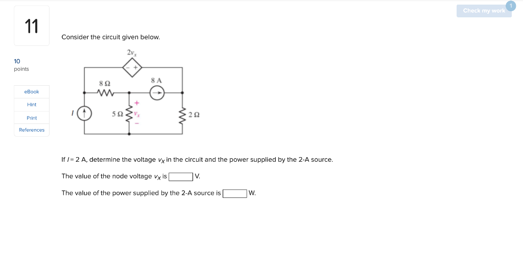 Solved Consider the circuit given below. If I=2 A, determine | Chegg.com