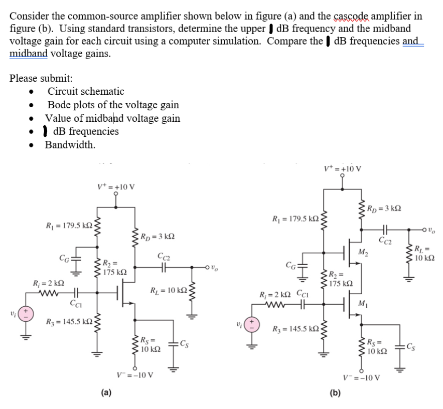 Consider the common-source amplifier shown below in | Chegg.com