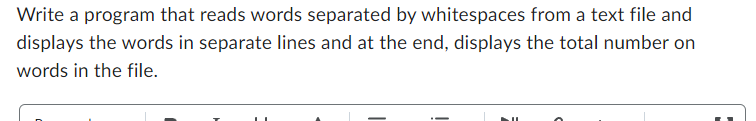 Solved Write a program that reads words separated by | Chegg.com