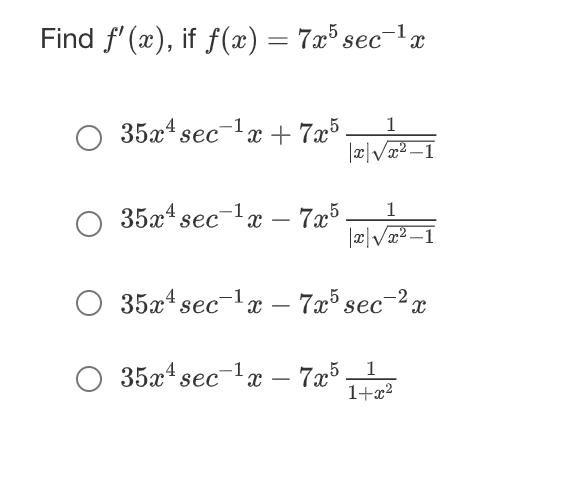 Solved Find f'(x), ﻿if | Chegg.com