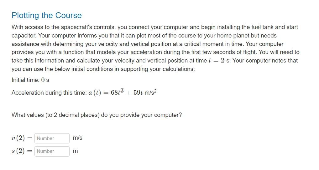 [Solved]: Plotting the Course With access to the spacecraf