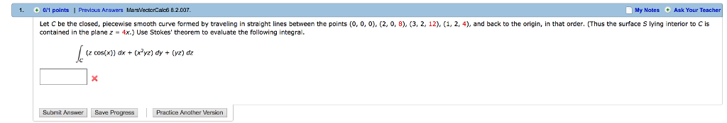 Solved 1. 0'1 points| Previous Arswers .2.007 My Notes Ask | Chegg.com Solved 1. 0'1 points| Previous Arswers .2.007 My Notes Ask | Chegg.com