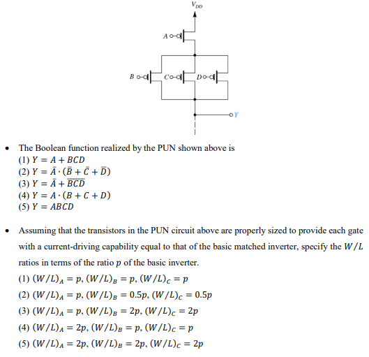 Solved - The Boolean function realized by the PUN shown | Chegg.com