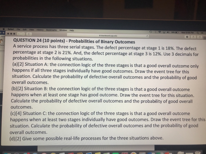 Solved QUESTION 24 (10 points) - Probabilities of Binary | Chegg.com