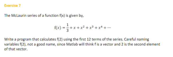 Solved The McLaurin series of a function f(x) is given by, | Chegg.com