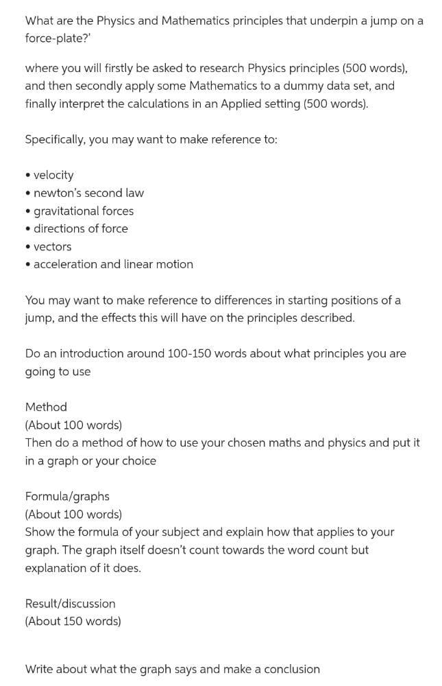 Solved What are the Physics and Mathematics principles that | Chegg.com