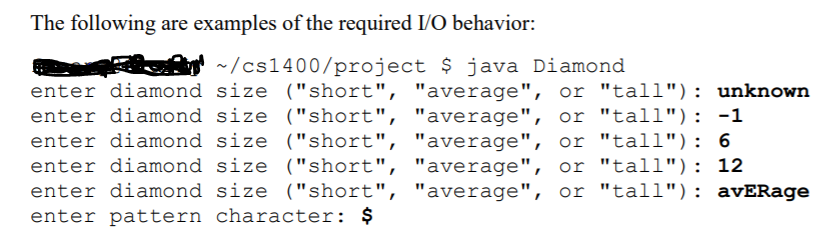 Solved Write a program that displays diamonds and hollow | Chegg.com
