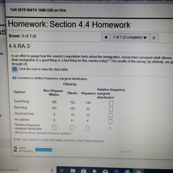 Solved Fall 2019 MATH 1680.520 on line Homework: Section 4.4 | Chegg.com