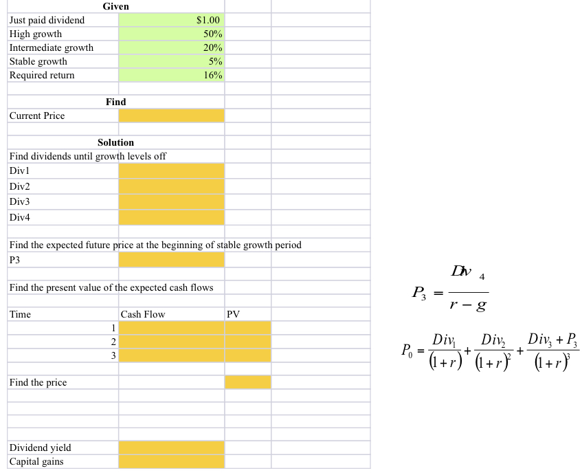 Solved P3=r−gDν4P0=(1+r)Div1+(1+r)2Div2+(1+r)3Div3+P3 | Chegg.com