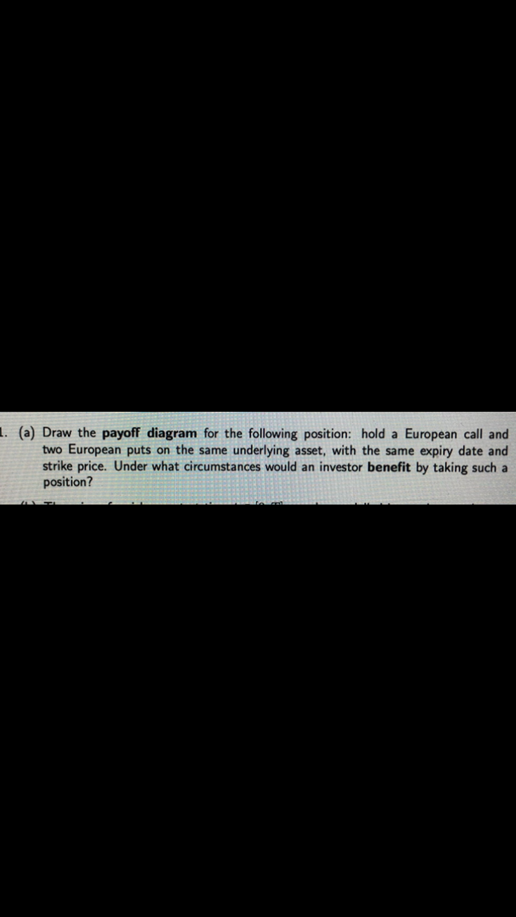 Solved 1. (a) Draw the payoff diagram for the following | Chegg.com