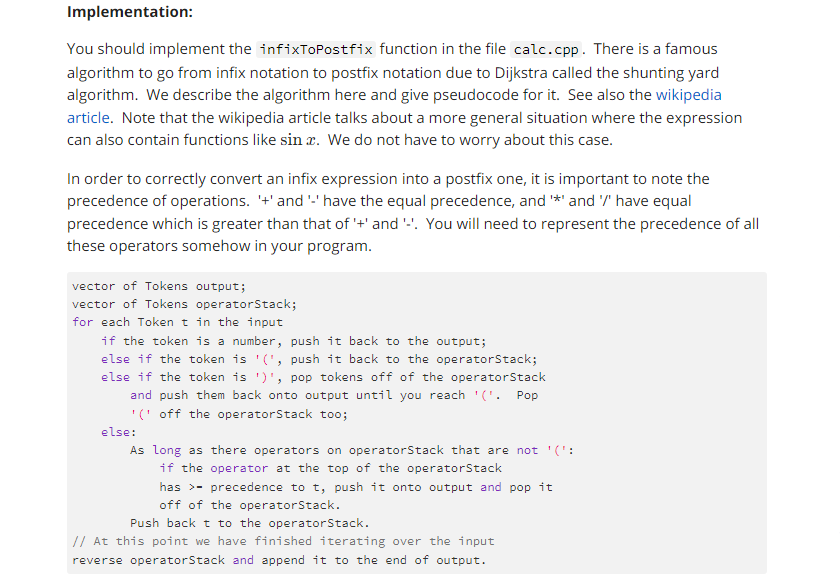Solved namespace Calc \{ // type is either ' + ', ' −′,′∗ ', | Chegg.com