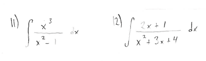 Solved ∫x2−1x3dx∫x2+3x+42x+1dx | Chegg.com