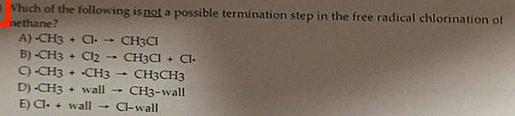 Solved Which of the following is not a possible termination | Chegg.com