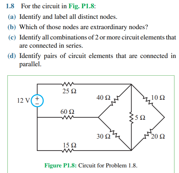 Solved 1.8 For the circuit in Fig. P1.8: (a) Identify and | Chegg.com