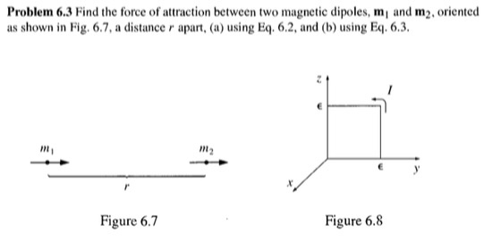 Solved Problem 6.3 Find the force of attraction between two | Chegg.com
