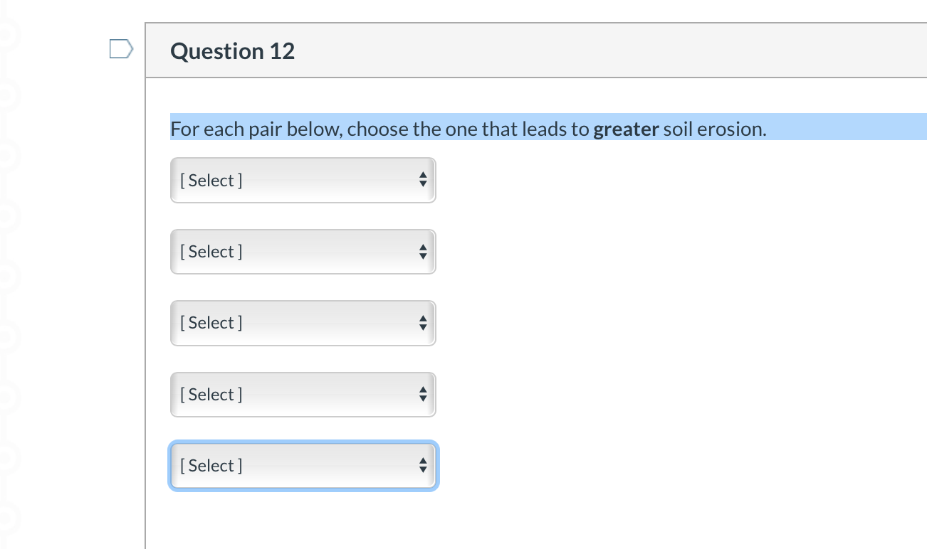 Solved options are: 1) Dry soil or wet soil? 2) 45-minute | Chegg.com