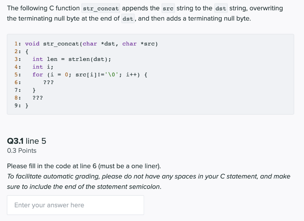 Solved The following C function str_concat appends the src | Chegg.com