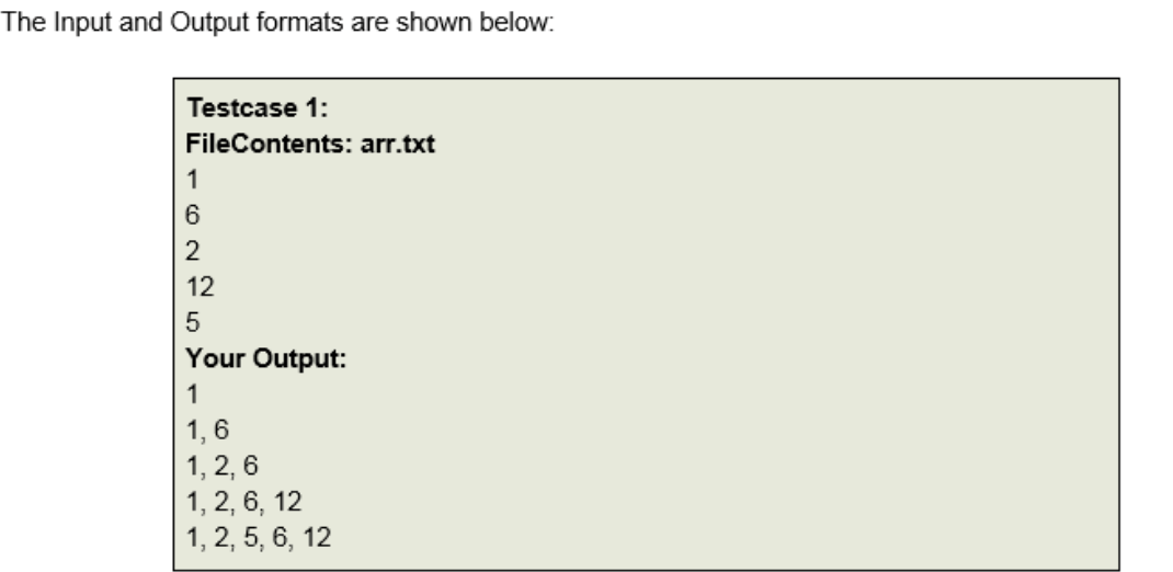 Solved The Input and Output formats are shown below: | Chegg.com