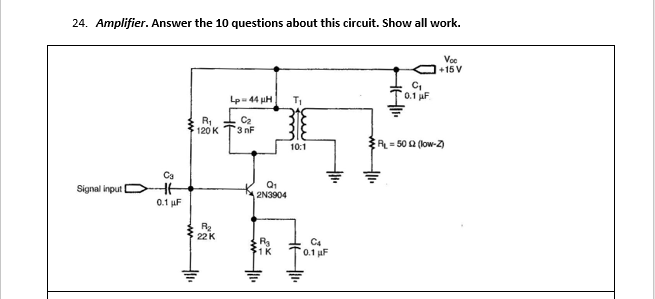 Solved 19. A class C transistor amplifier in an AM | Chegg.com