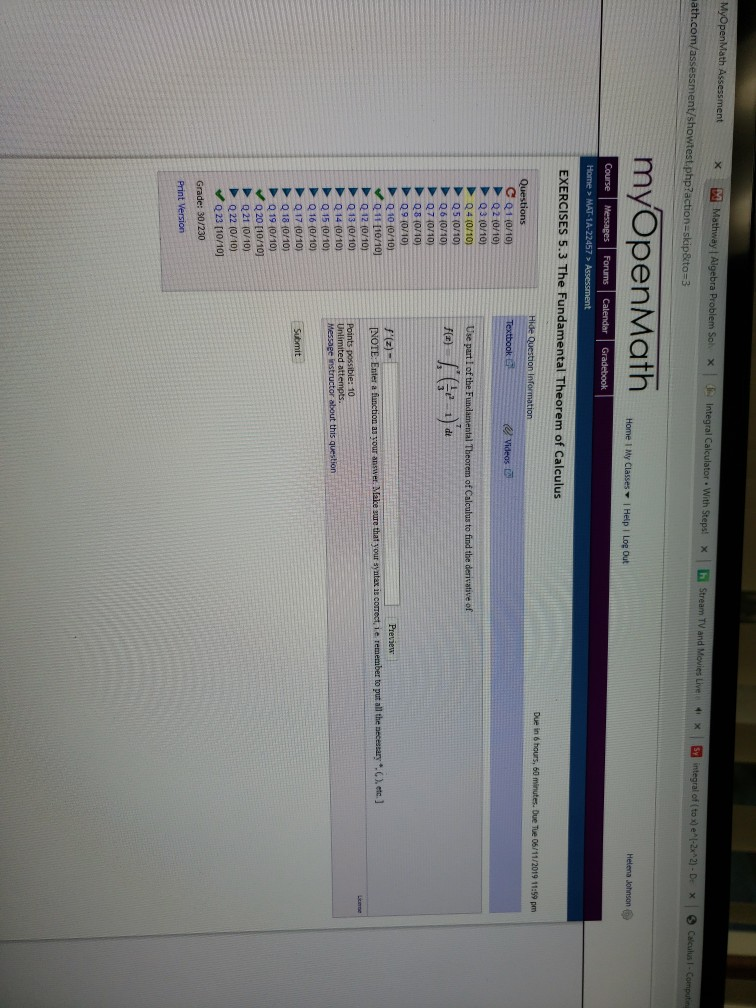 Solved MyOpenMath Assessment M Mathway | Algebra Problem Sol | Chegg.com