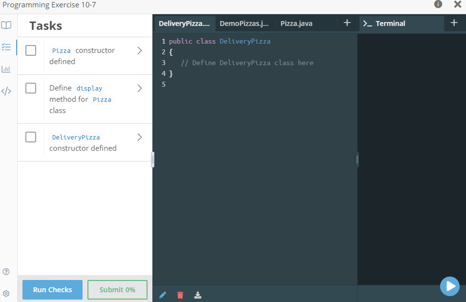 Solved Instructions Create A Class Named Pizzawith The