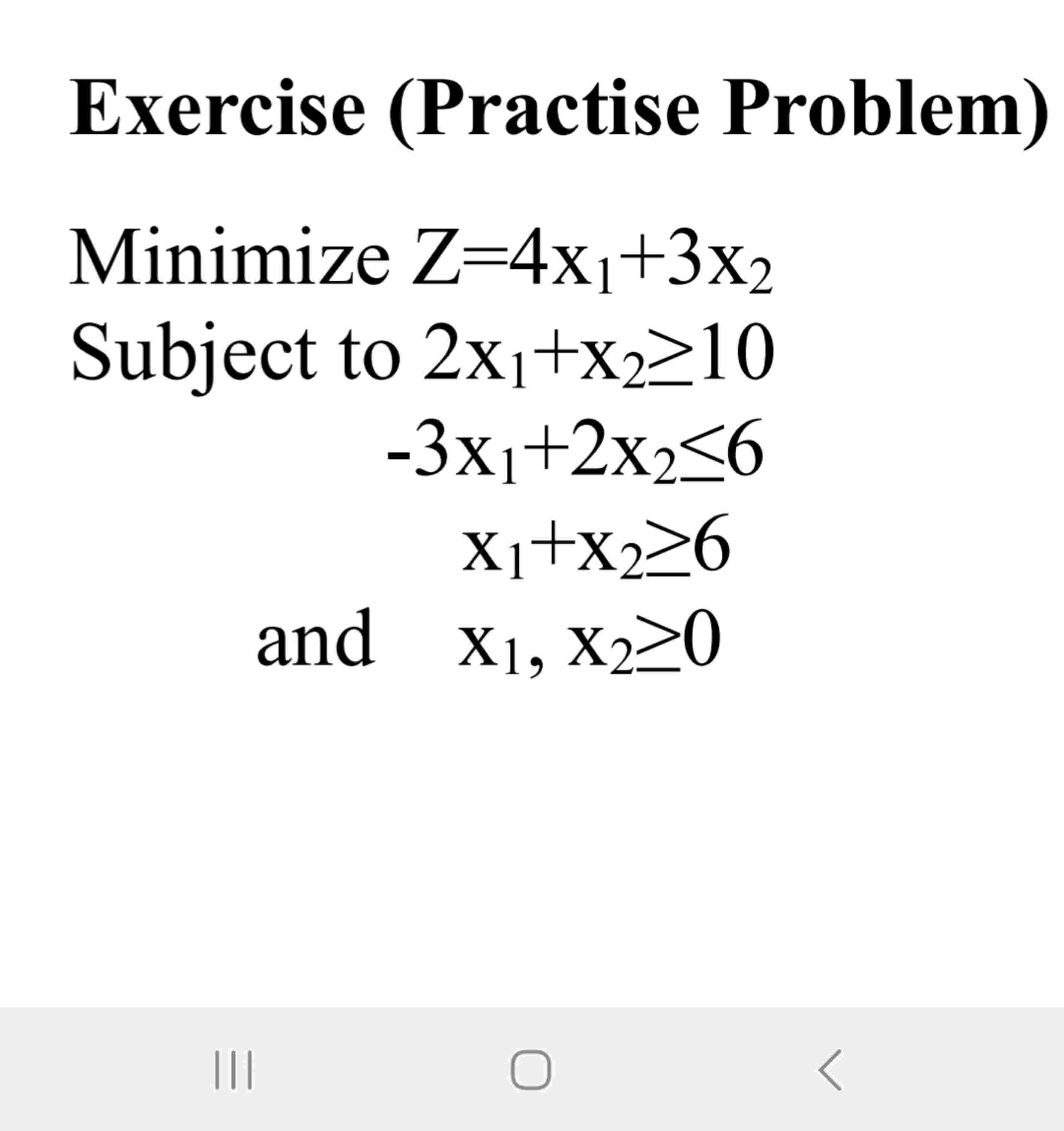 Solved Exercise (practise Problem)Using dual simplex method | Chegg.com