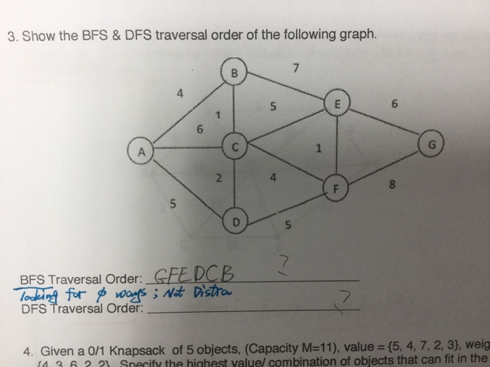 Solved 3. Show the BFS& DFS traversal order of the following | Chegg.com Solved 3. Show the BFS& DFS traversal order of the following | Chegg.com